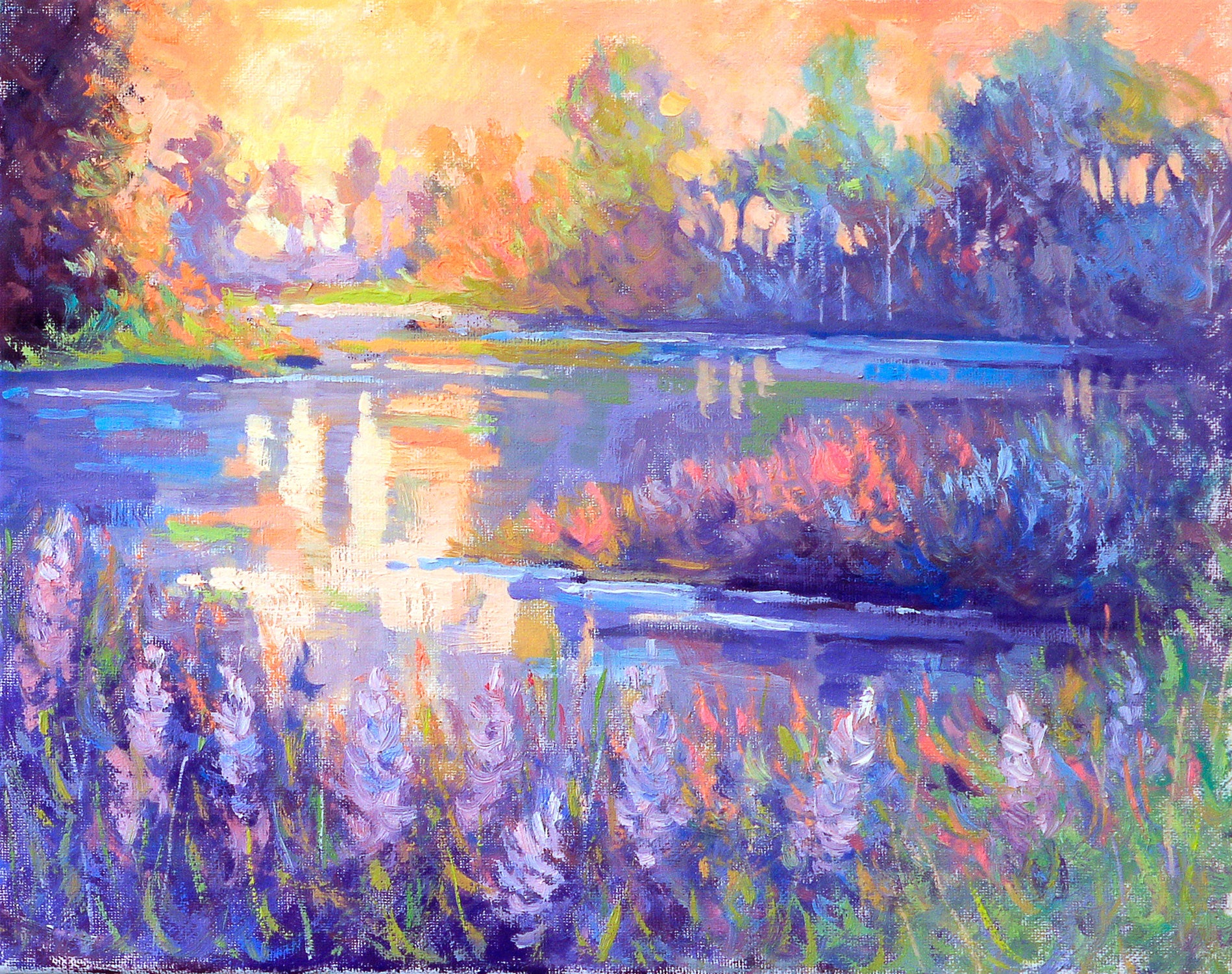 Sunset Symphony Original Painting – Monica Saulmon Fine Arts